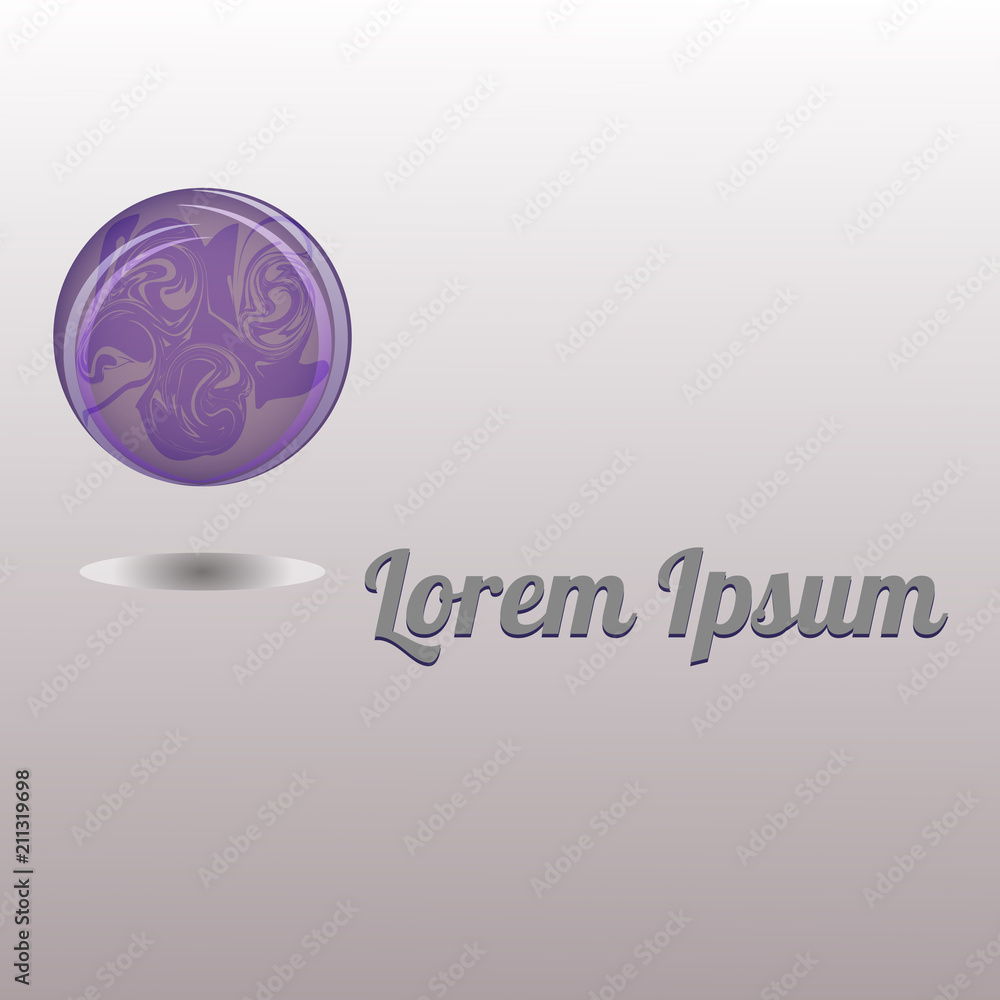 bullet purple/The figure is in the form of a purple ball, a ball with ...