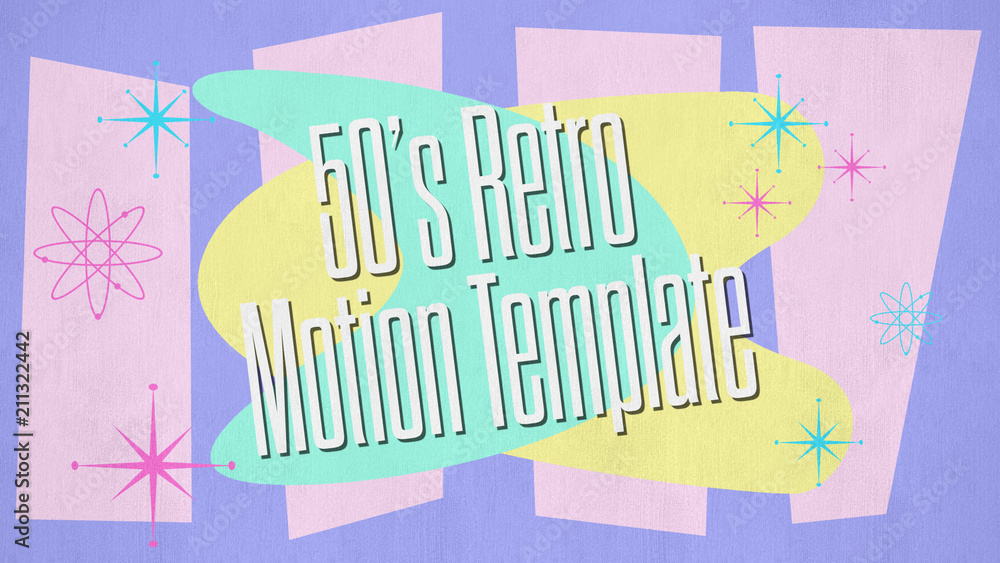 Retro 50s Title Stock Template | Adobe Stock