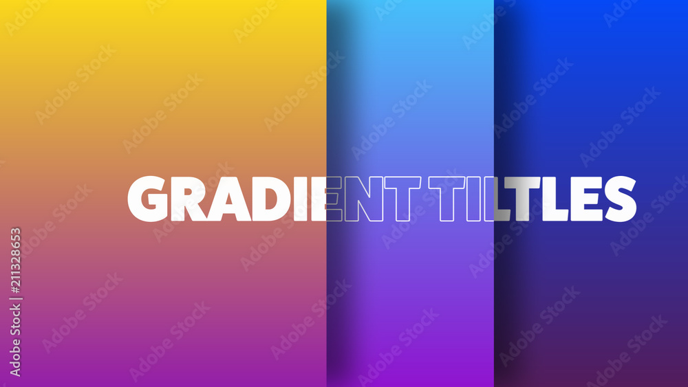 Gradient Text Panel Transitions Stock Template | Adobe Stock