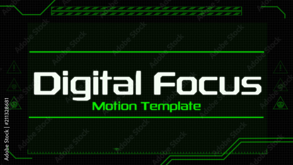 Digital Focus HUD Title Stock Template | Adobe Stock