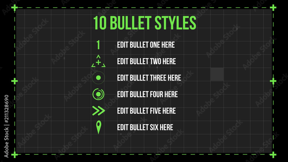 Hi Tech Bullet Points Stock Template | Adobe Stock