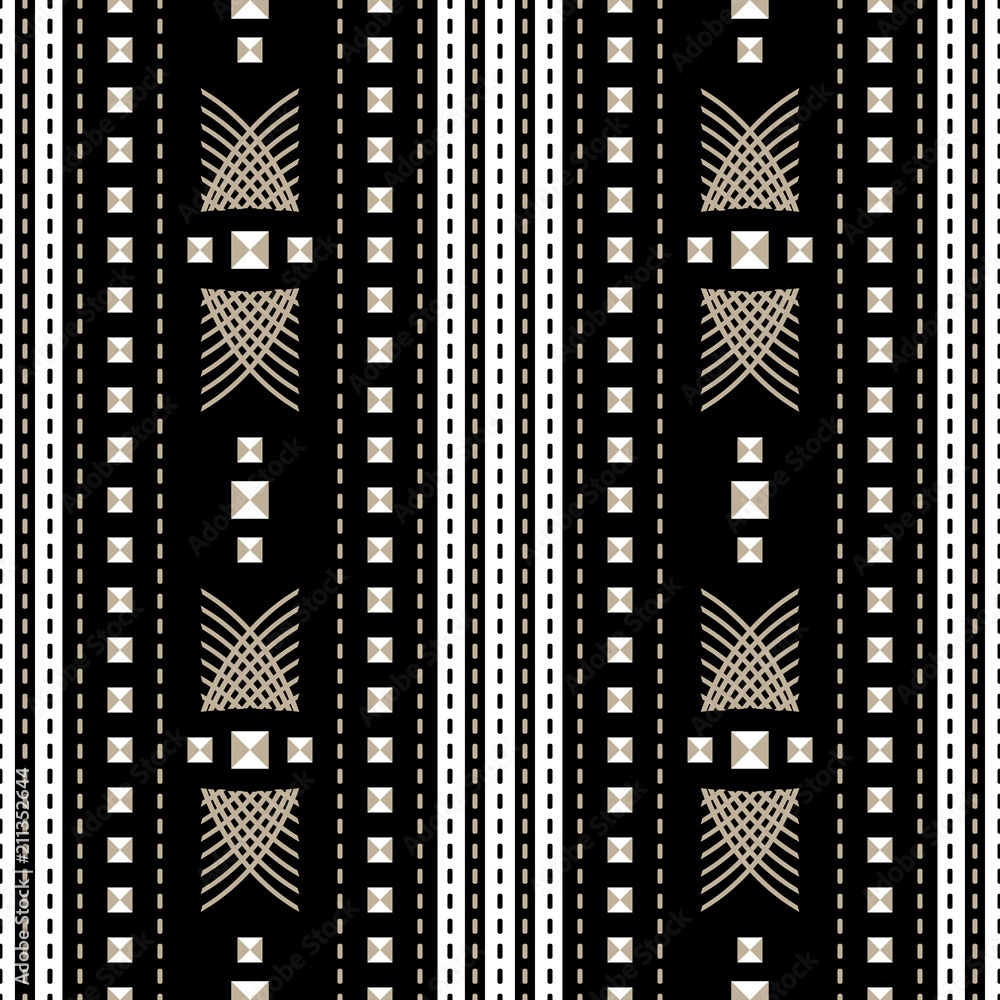 Seamless textile pattern with dashed lines and intersecting curves ...