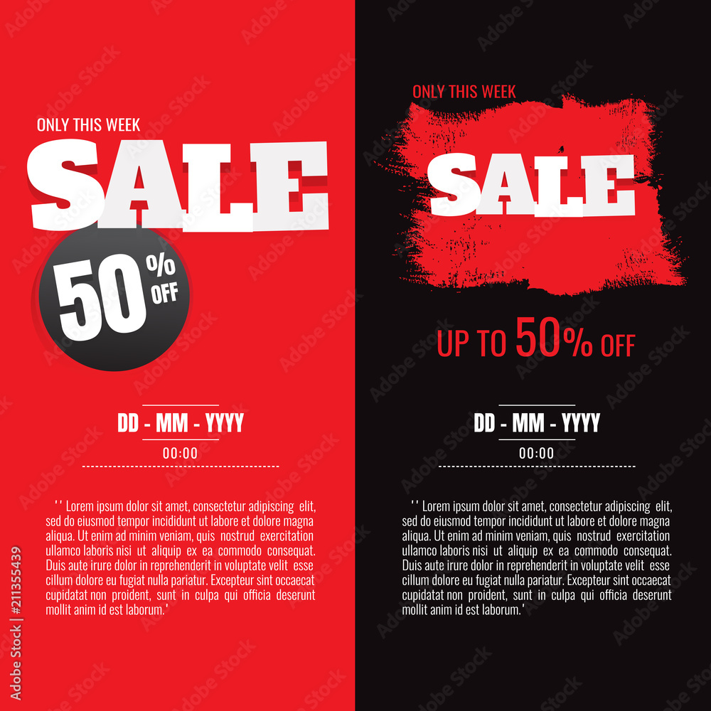 Sale banner. Ready to print and use in advertising of products and the ...