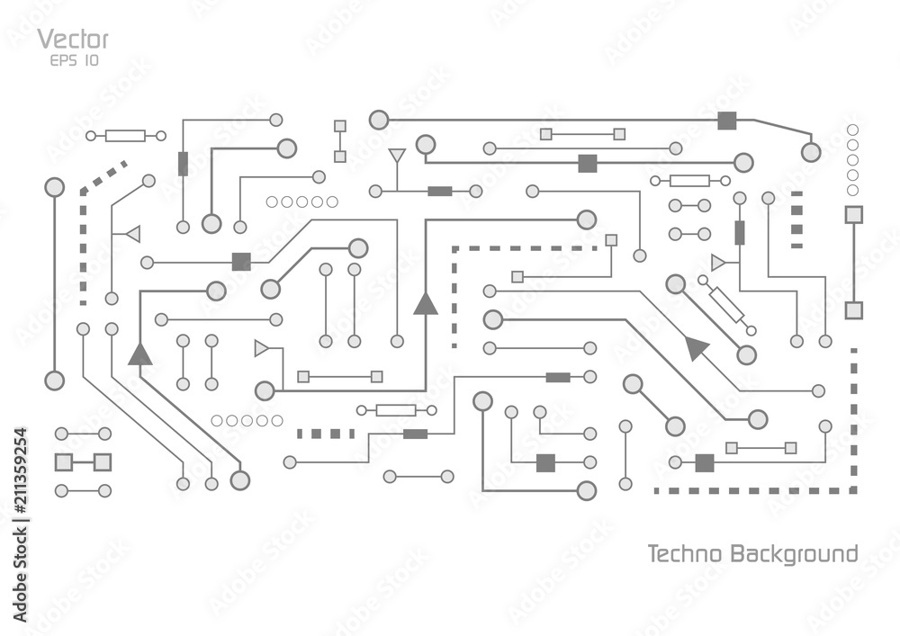 Electronics background with circuit diagrams Stock Vector | Adobe Stock
