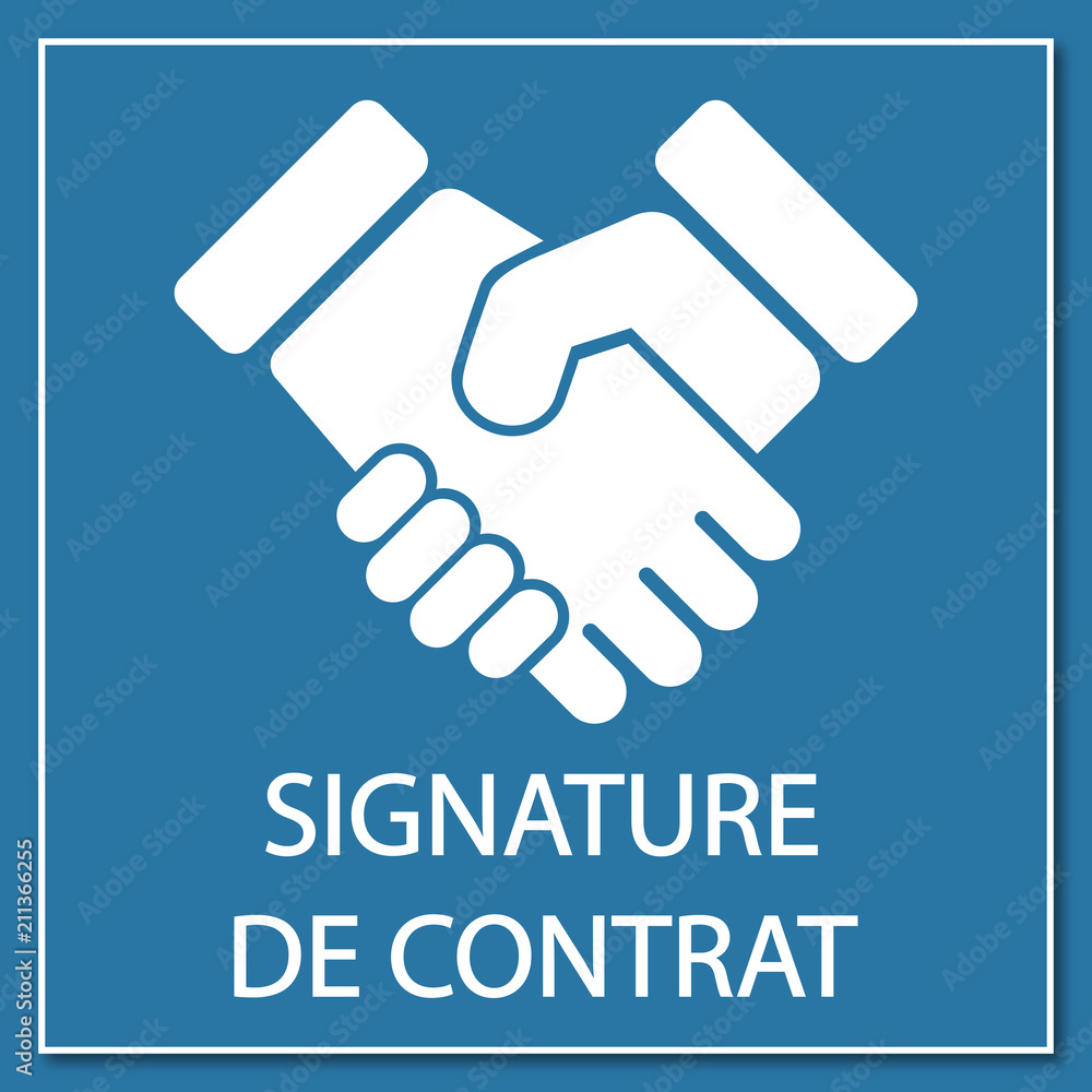 Vecteur Stock Logo signature de contrat. | Adobe Stock