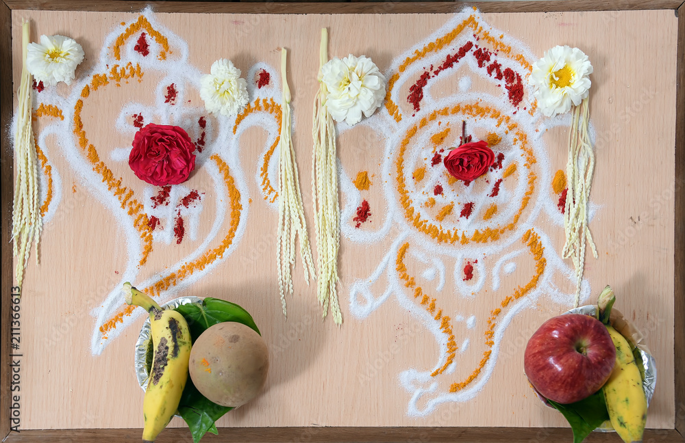 Indian Traditional Symbol Sangu chakra Stock Photo | Adobe Stock