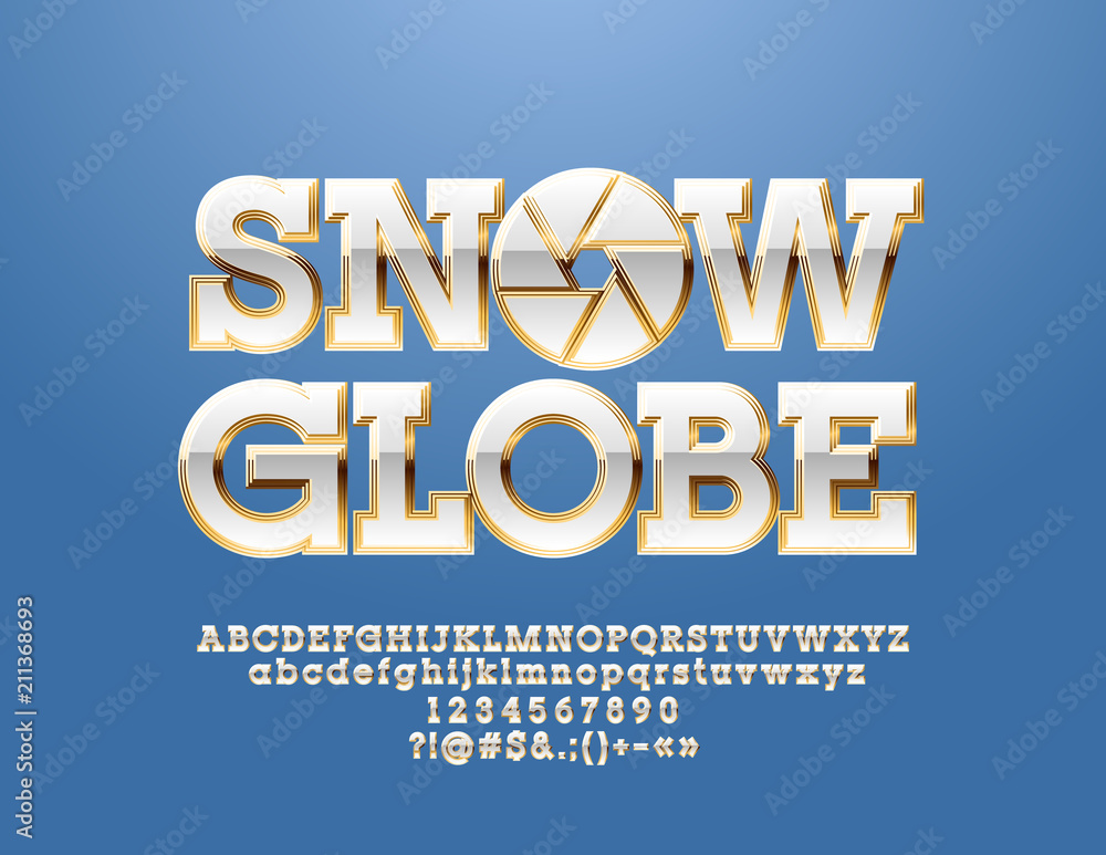 Vector White and Gold Unique Font. Elegant classic style Alphabet ...