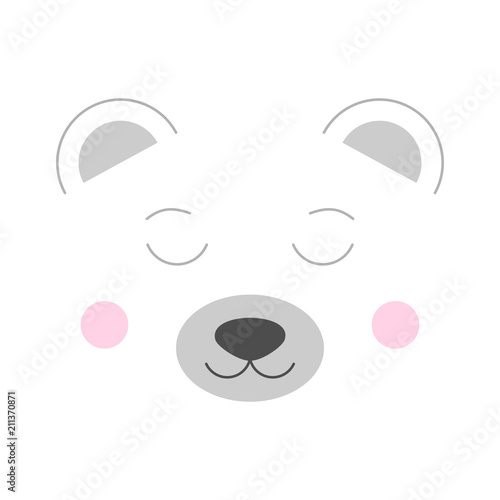 Polar Bear Face Clip Art
