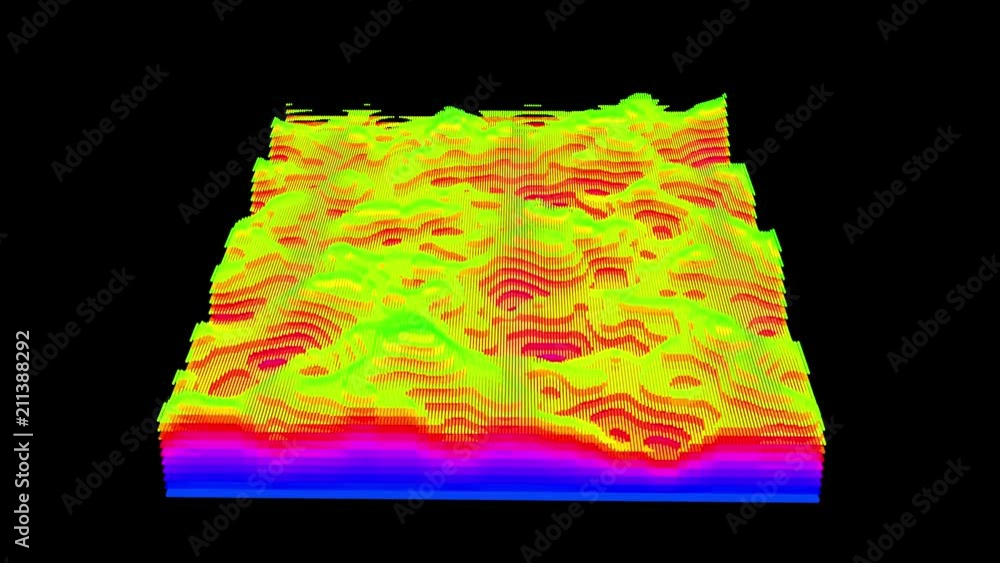 Big data digital layer landscape cyberspace grid technology. Thermal ...
