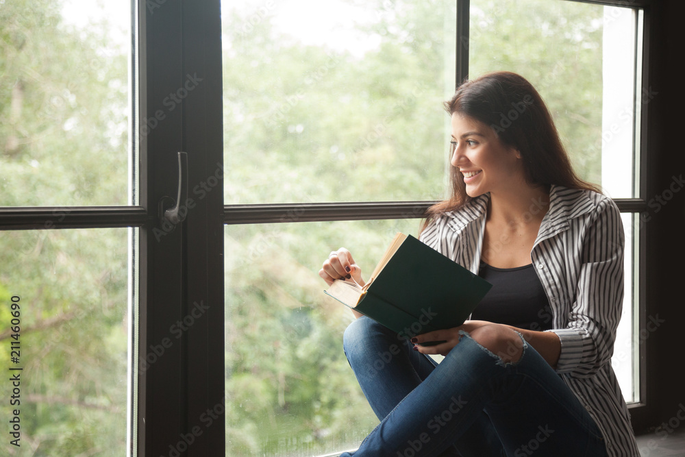 Woman Reading Outside