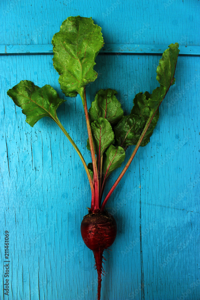 Beetroot - organic nutrient-rich foods concept, top view background ...