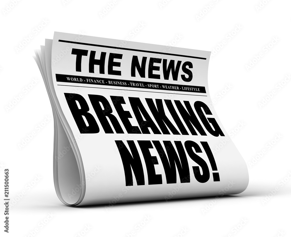 newspaper concept 3d illustration Stock Illustration | Adobe Stock