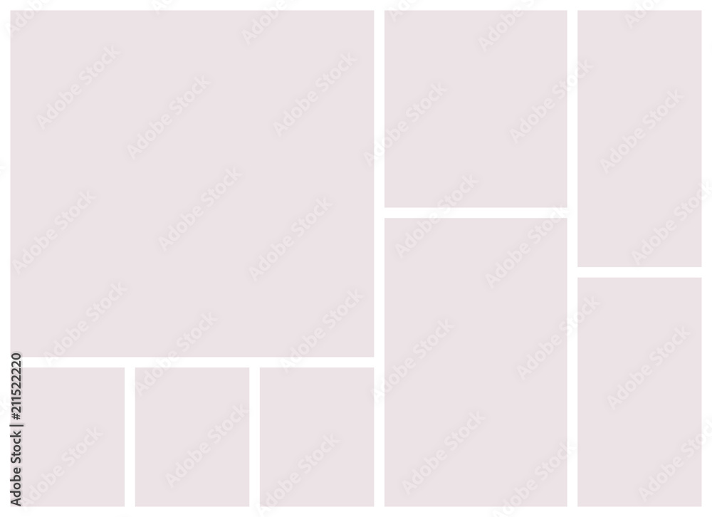 Templates collage frames for photo or illustration. Montage photo frame ...