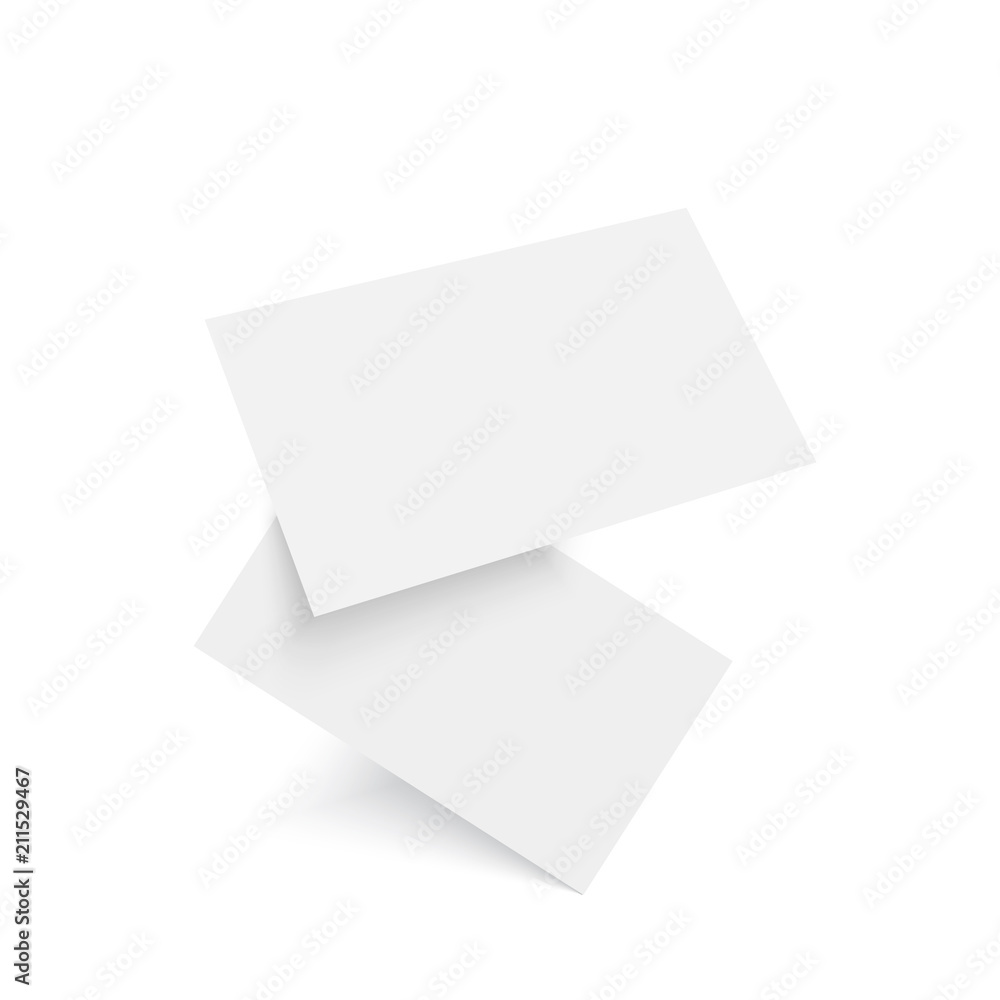 Blank of falling business cards. Vector illustration Stock Vector ...