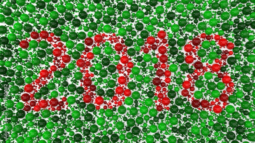 color blindness test with spheres. 3d illustration Stock Illustration ...