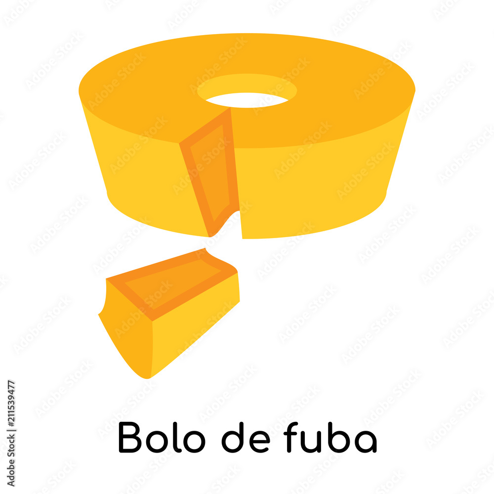 Bolo de fuba icon vector sign and symbol isolated on white background ...