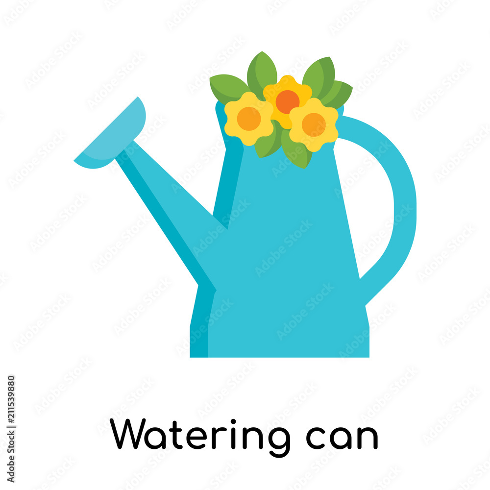 Watering can icon vector sign and symbol isolated on white background ...