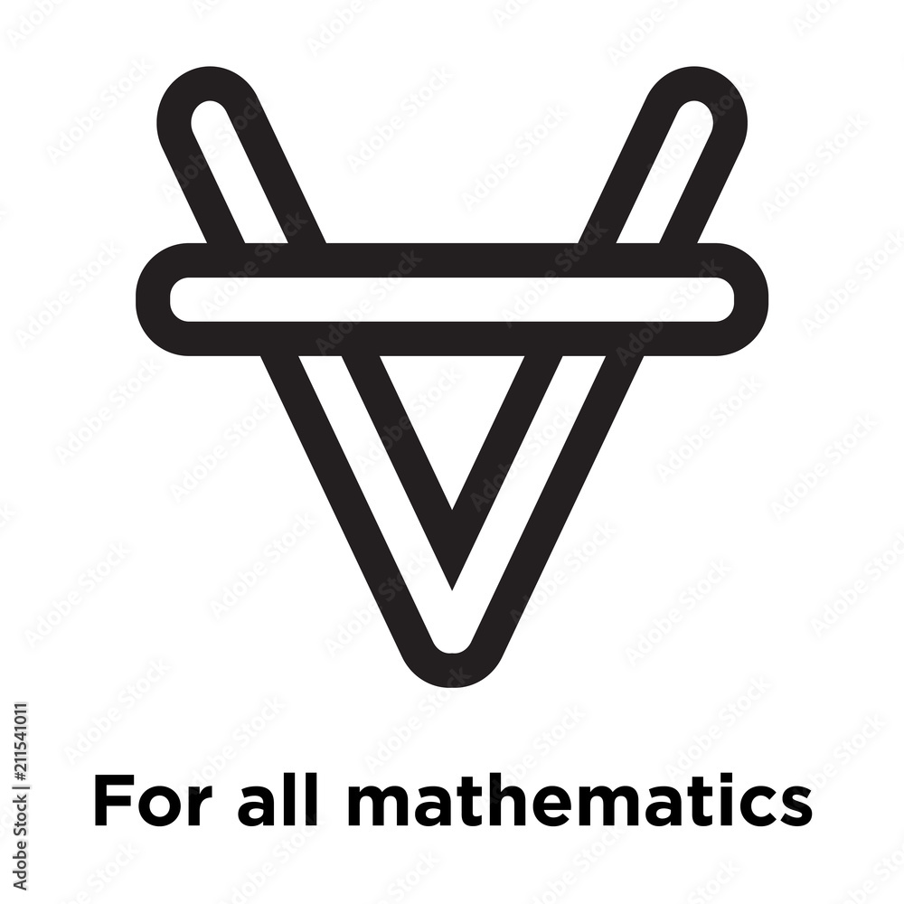 For all mathematics symbol icon vector sign and symbol isolated on ...