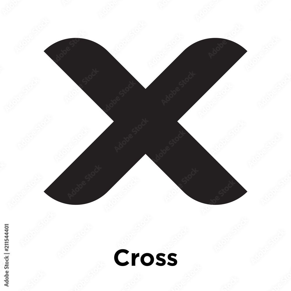 Cross icon vector sign and symbol isolated on white background, Cross ...