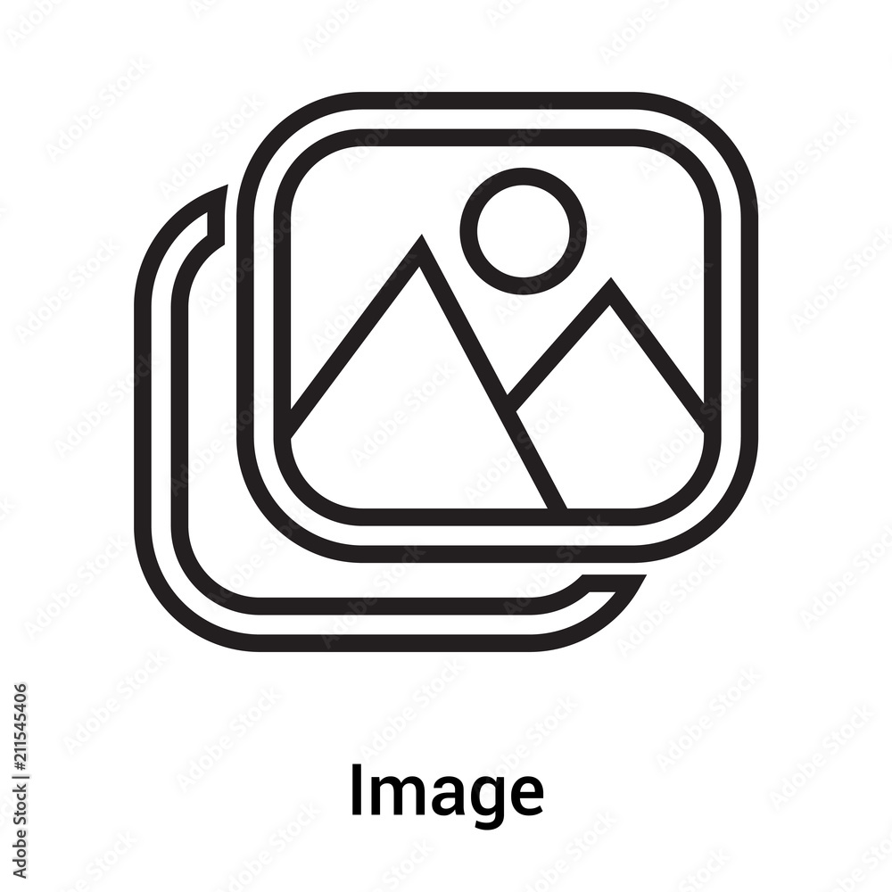 Image icon vector sign and symbol isolated on white background, Image ...