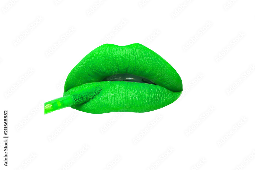 Neon Green Lipstick