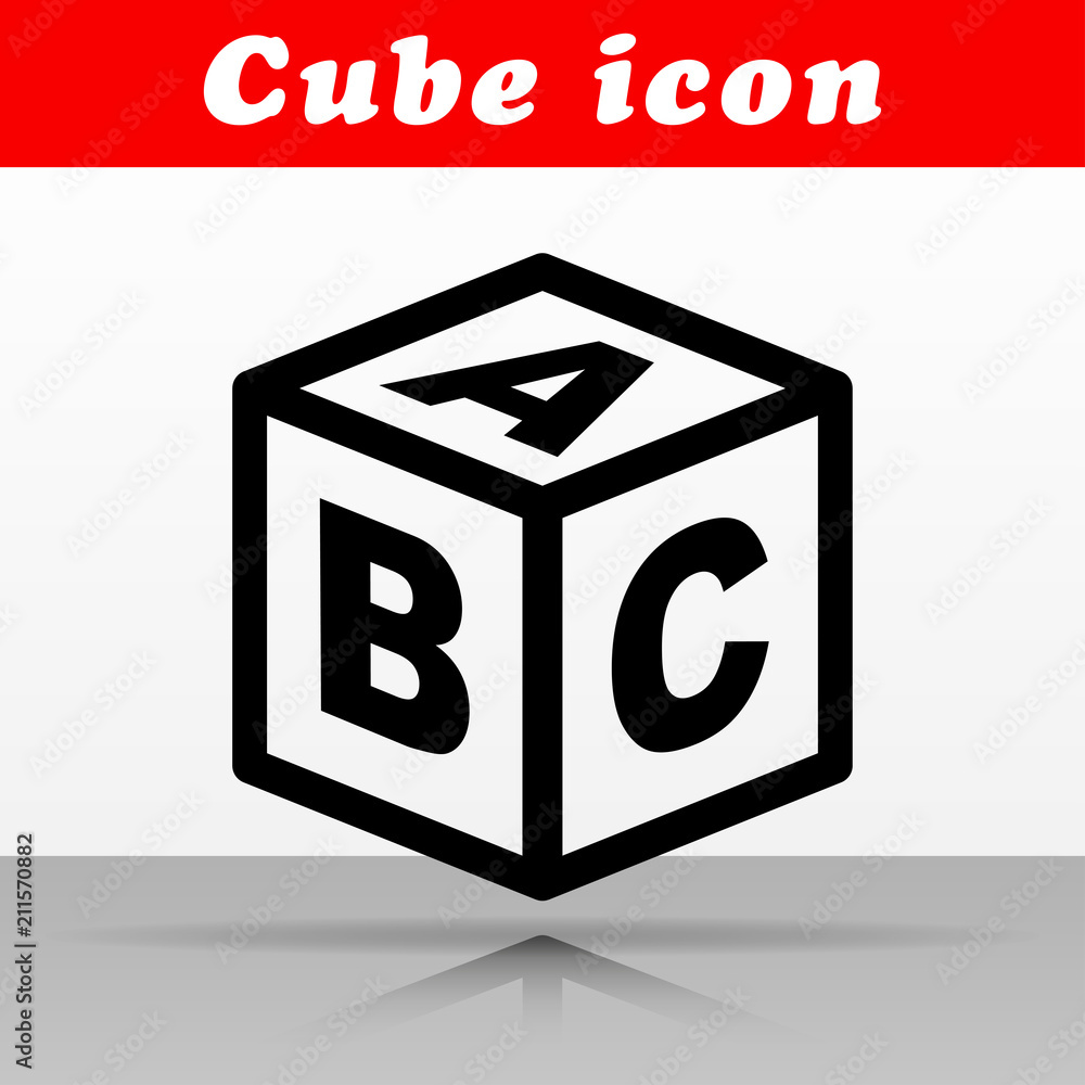 abc cube vector icon design Stock Vector | Adobe Stock