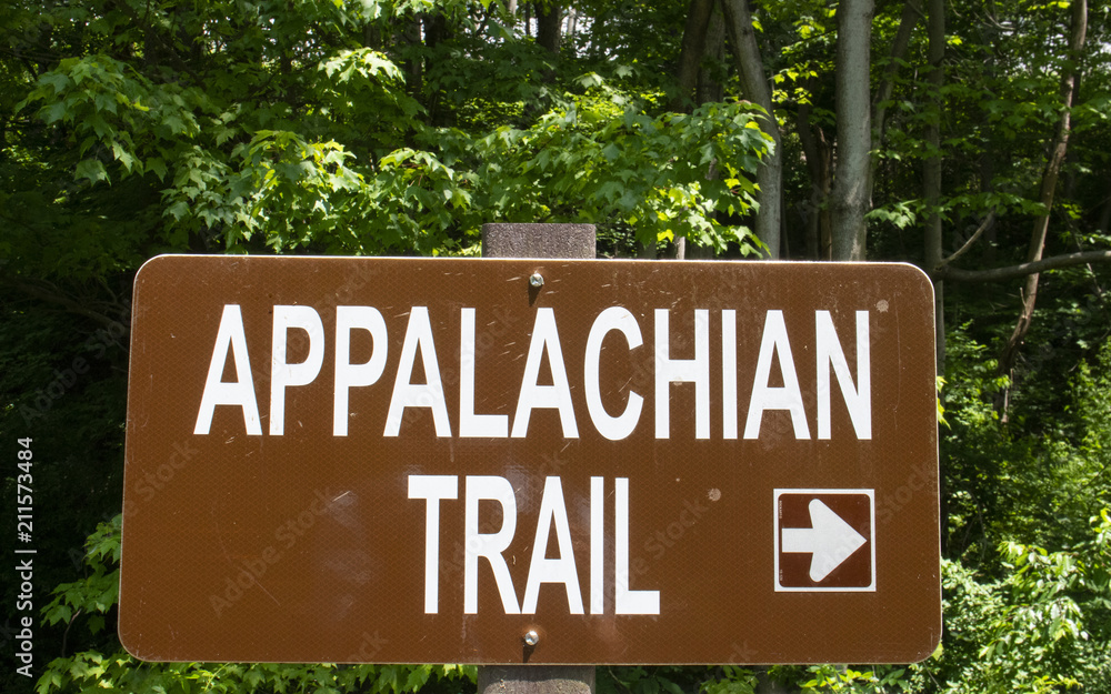 Appalachian Trail Sign Arrow Pointing Right Stock Photo | Adobe Stock