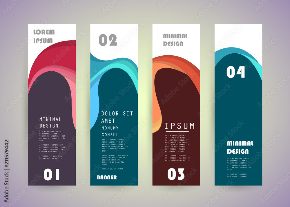 Vector vertical banner design Stock Vector | Adobe Stock