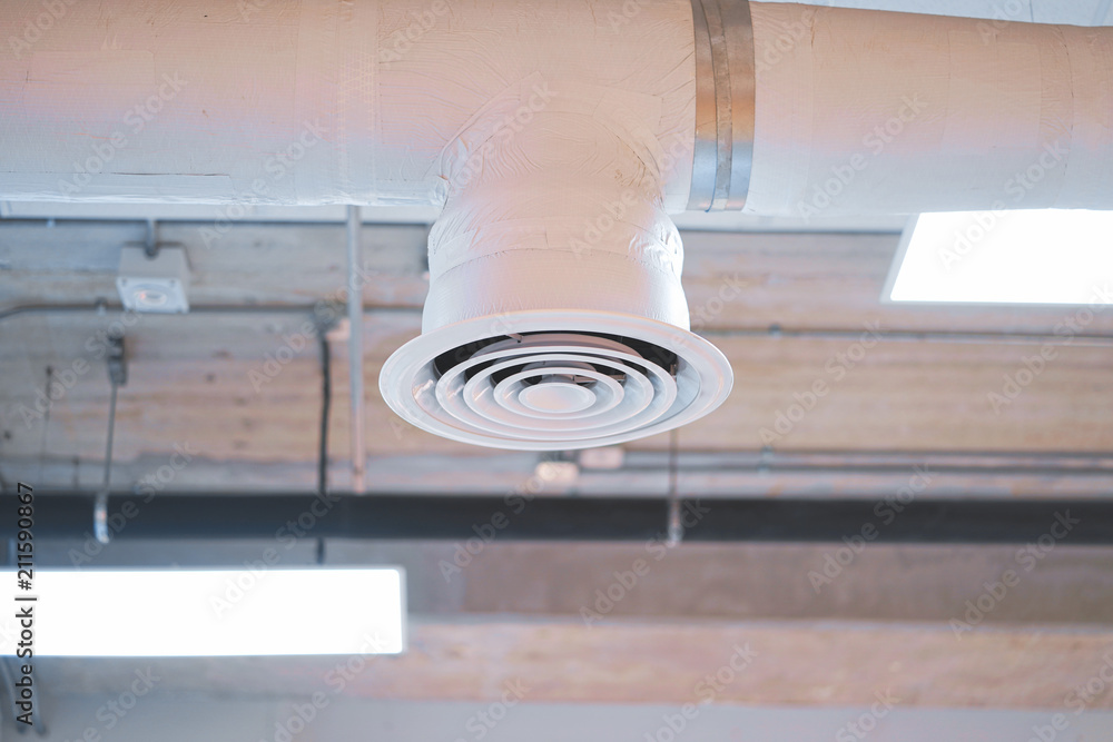 Industry Building interior Air Duct, Air Condition pipe ceiling Air ...