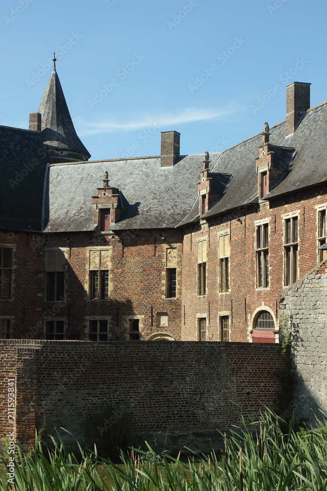 Kasteel van Horst. Horst Castle. A medieval moated castle in Sint ...