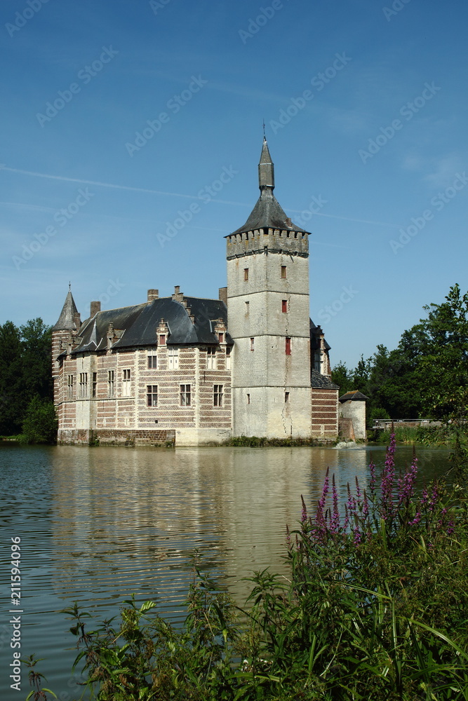 Kasteel van Horst. Horst Castle. A medieval moated castle in Sint ...