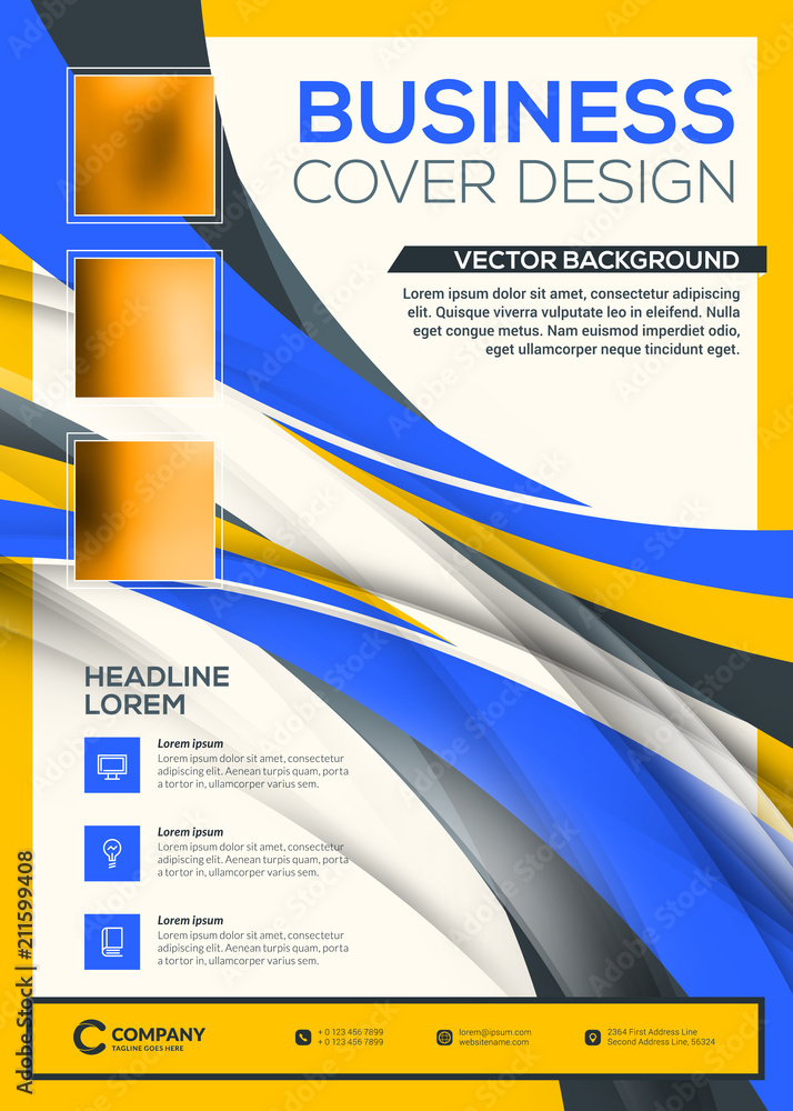 Cover design. Business layout template. Annual report, flyer, magazine ...