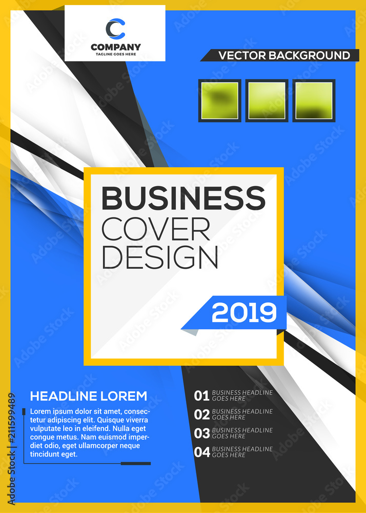 Cover design. Business layout template. Annual report, flyer, magazine ...