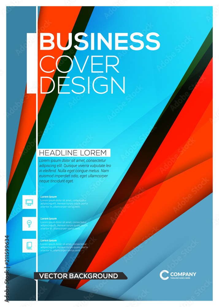 Cover design. Business layout template. Annual report, flyer, magazine ...