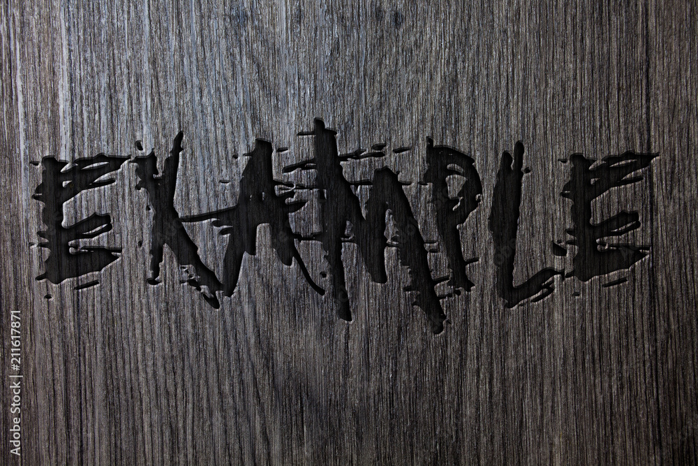 Word Example In Grey