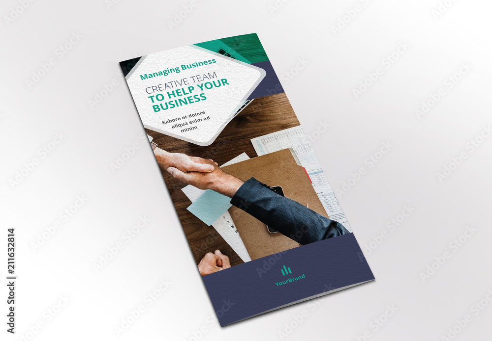 Business Brochure with Diamond Shaped Elements Stock Template | Adobe Stock