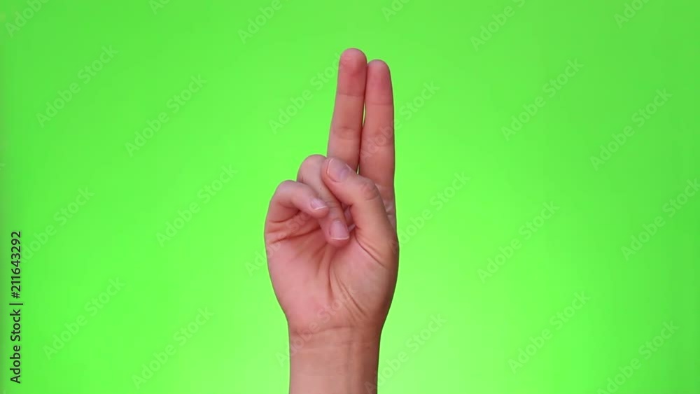 Hand of benediction. Papal Blessing Hand Gesture. Chromakey. Green ...
