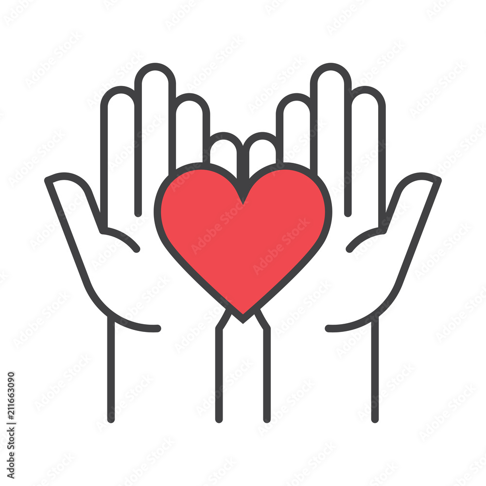 Heart in hands. Fundraising Symbols Stock Vector | Adobe Stock