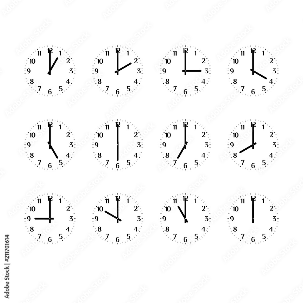 Clock Face With Hands To The Hour