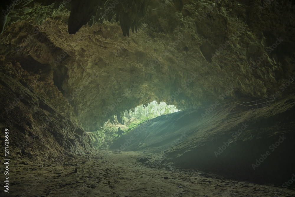 Thai cave Tham Luang cave at Doi Nang Non mountain in Mae Sai ...