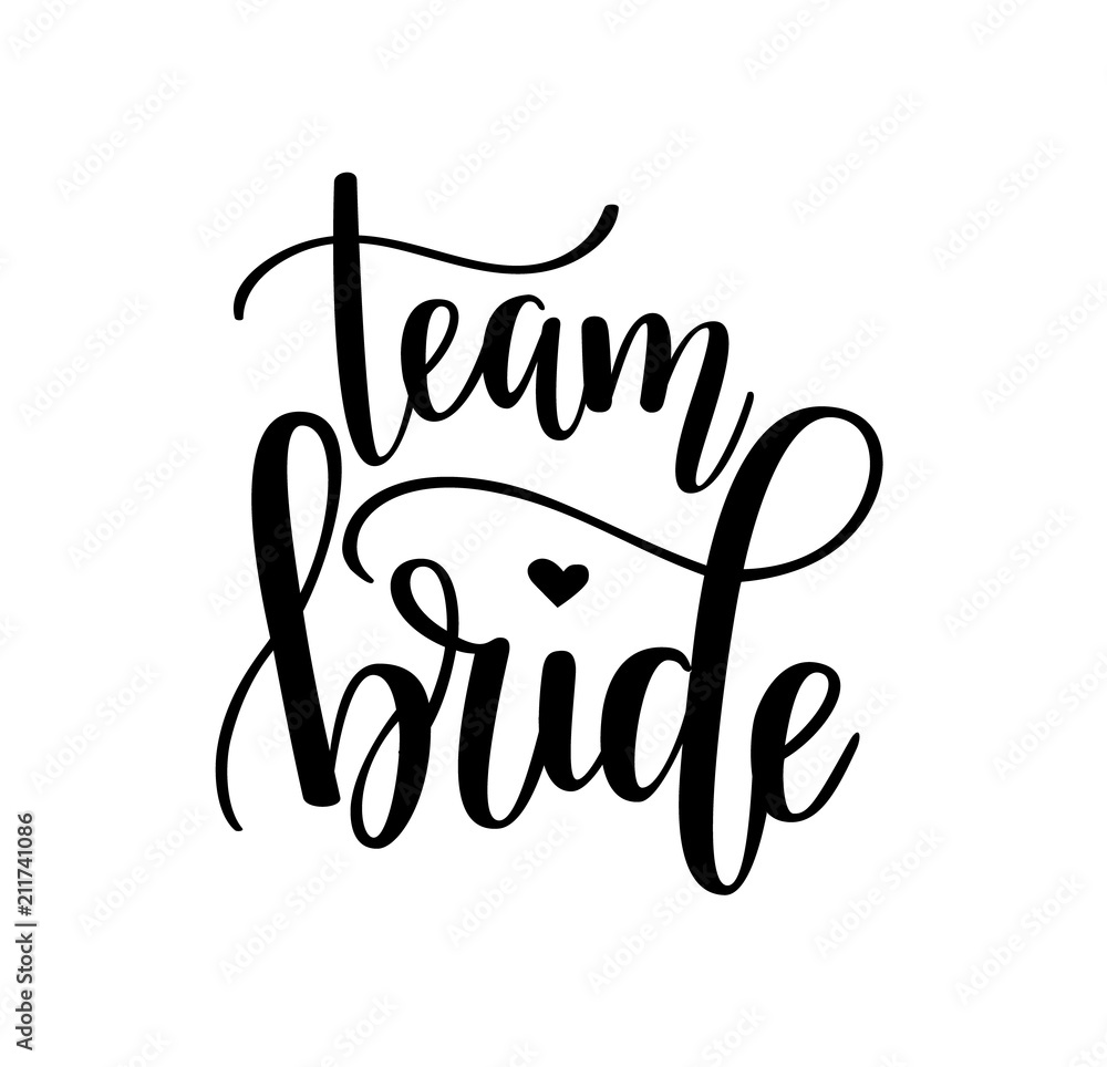 Team bride vector hen party, bachelorette wedding design Stock Vector ...