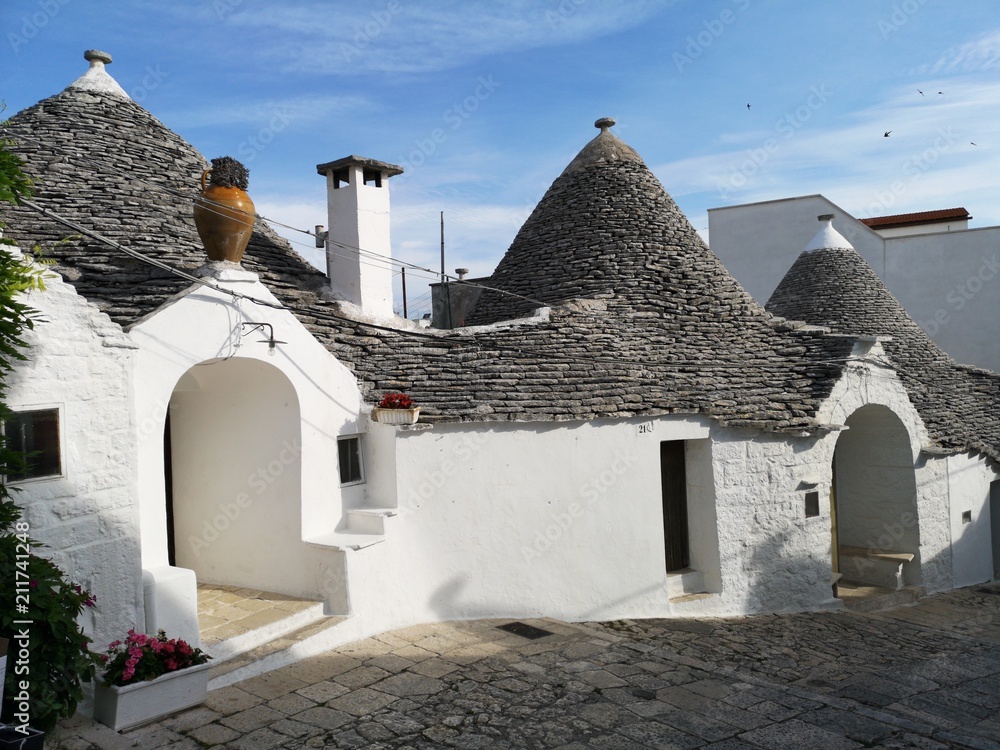 Poster einsame Gassen, Altstadt und Sehenswürdigkeiten von Alberobello ...