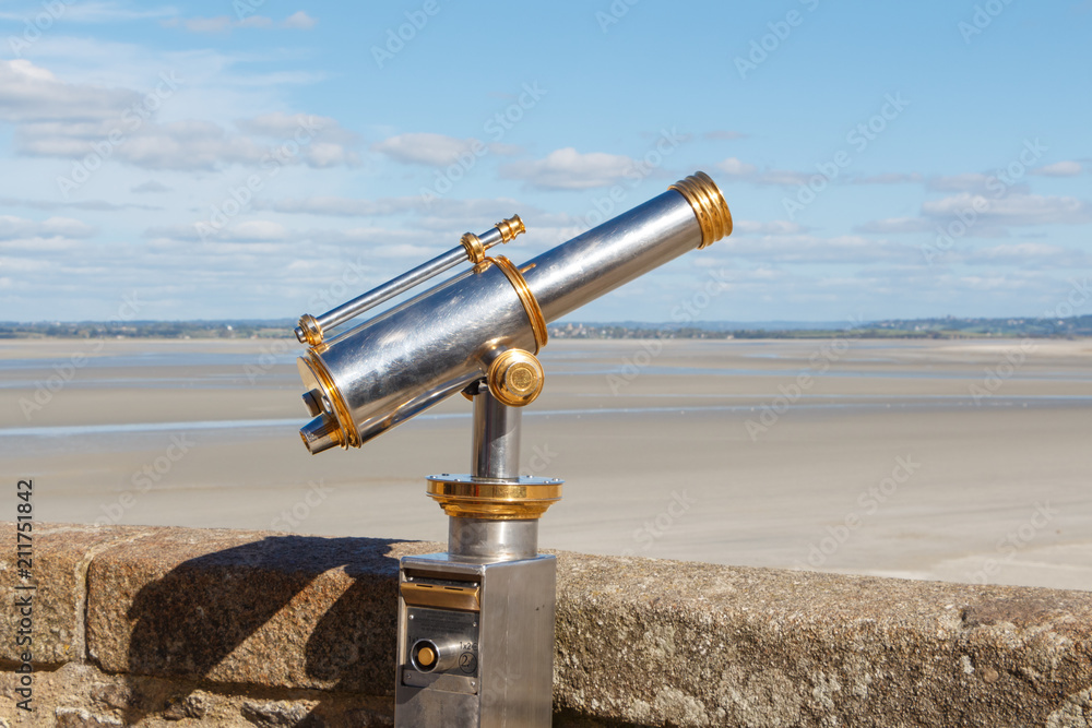 Longue-vue panoramique devant la baie du Mont Saint Michel Stock Photo ...