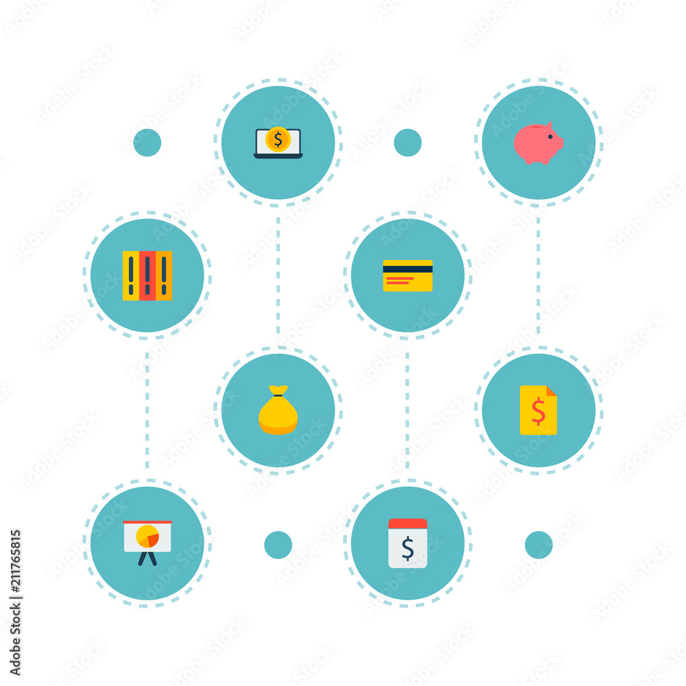 Flat Financial Icons