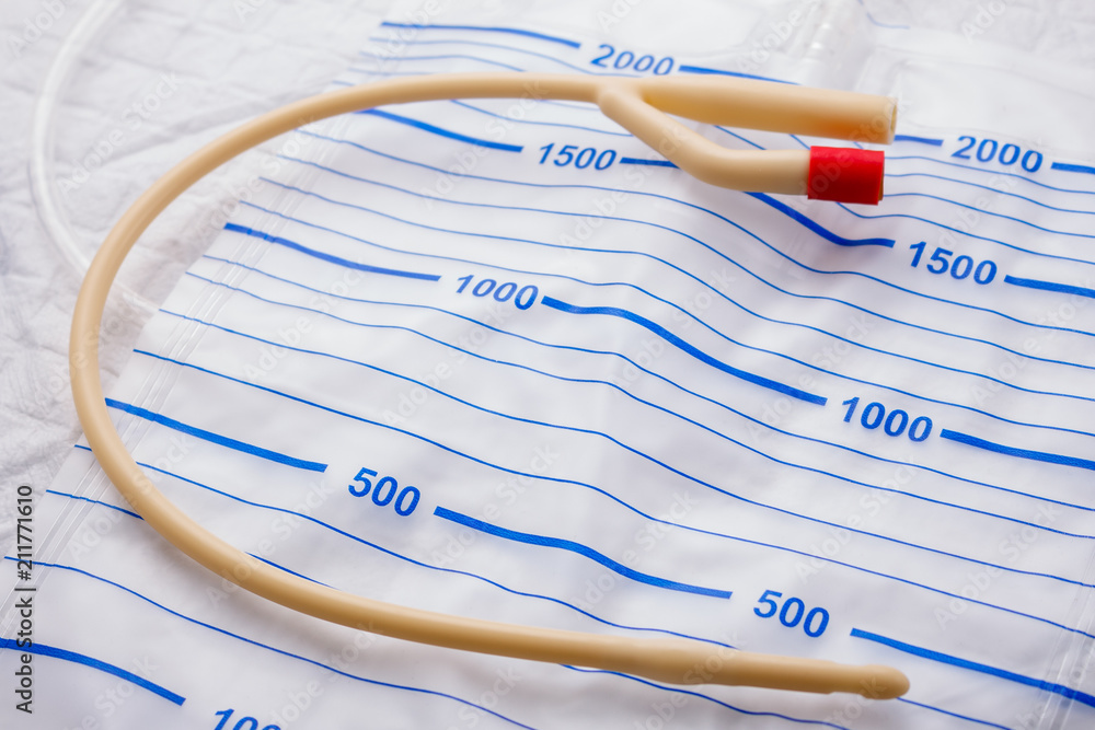 Urinary catheter on the package for urine Stock Photo | Adobe Stock