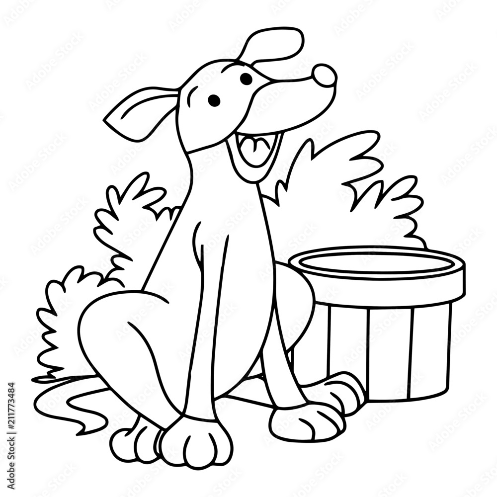 Dog cartoon illustration isolated on white background for children ...