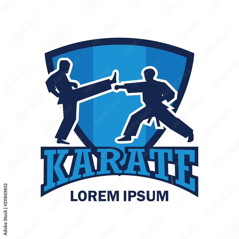 martial logo / karate with text space for your slogan / tag line ...