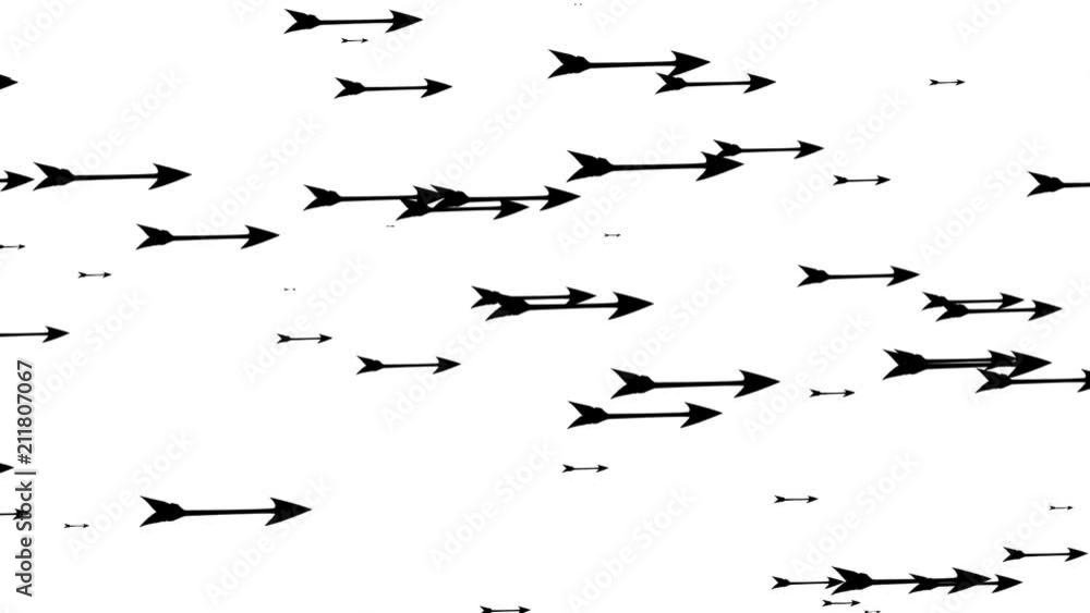 Flying Arrows Silhouette Animation for Background or Overlay UHD 4K ...