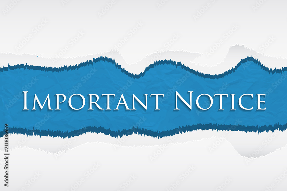 Important notice. Stock Vector | Adobe Stock