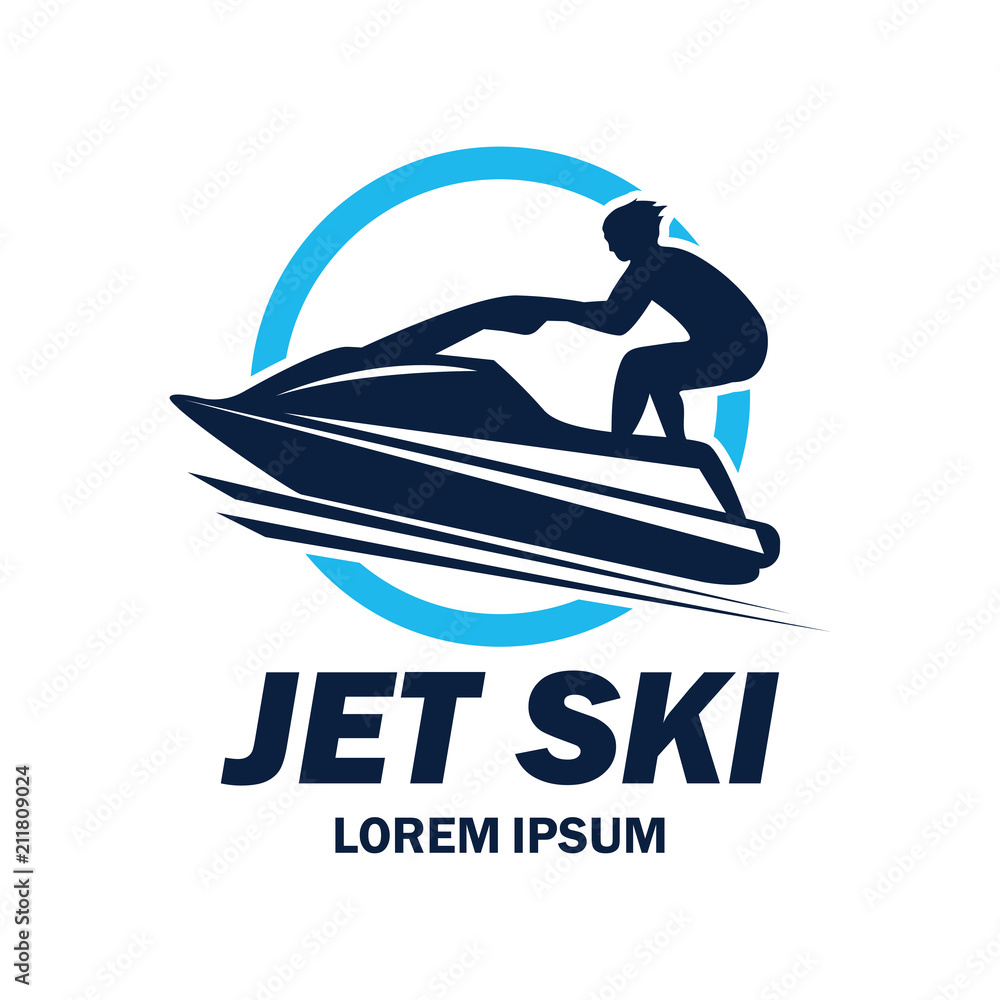 jet ski logo with text space for your slogan / tag line, vector ...